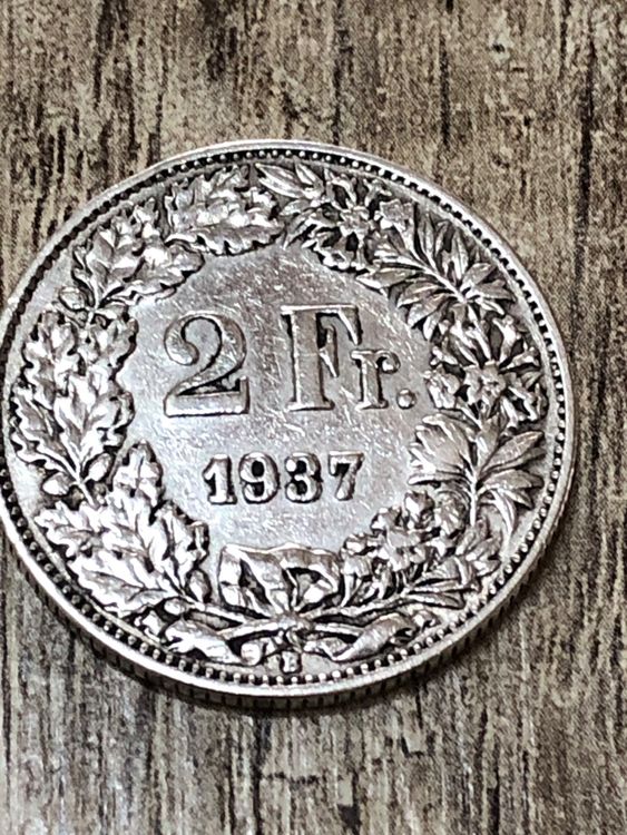 Schweiz 2 Franken 1937 Silber Rar (Gebraucht) in Flumenthal für CHF 9 – mit Lieferung auf ...