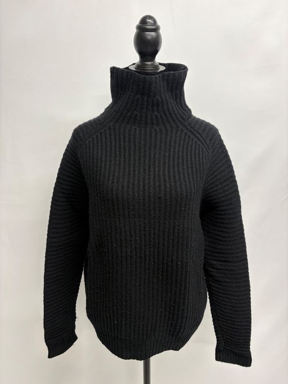Acne Studios Schwarzer Strickpullover Rollkragen S/M Wolle (Gebraucht ...