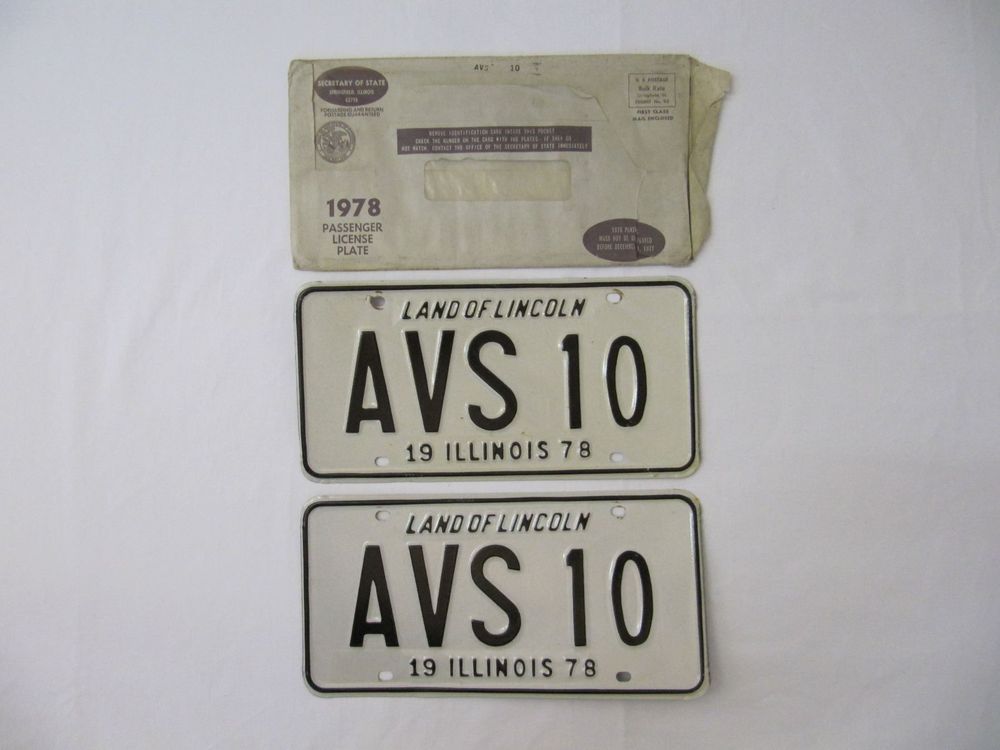 Autonummernschilder Illinois 1978 (Gebraucht) in Kriens für CHF 4 – mit ...