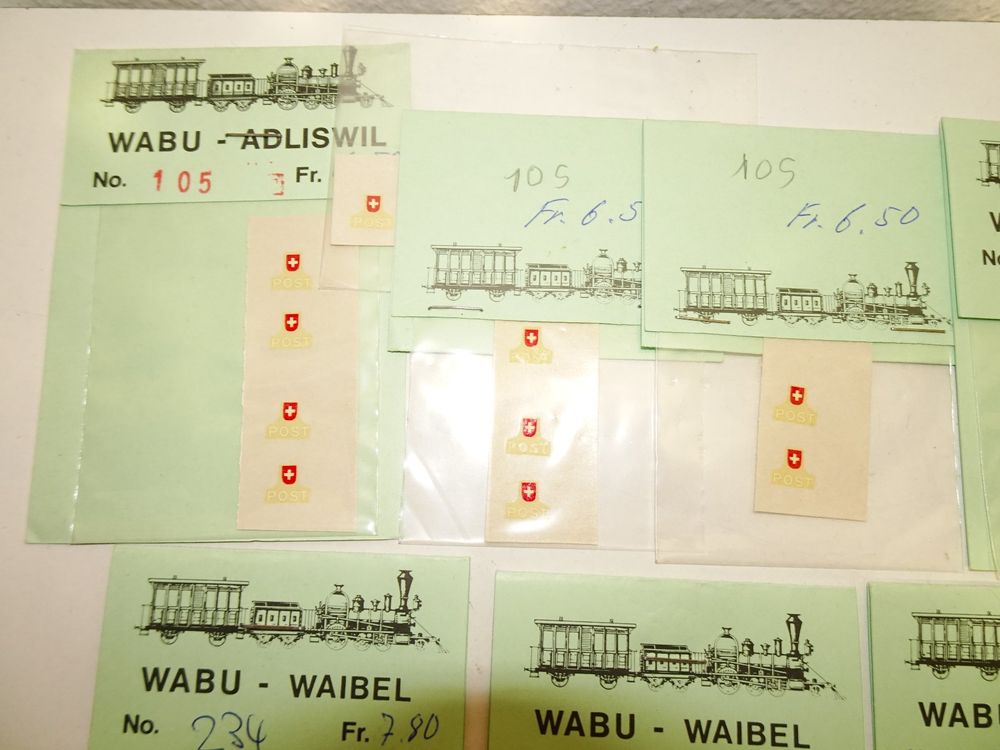 9 Wabu Weibel Bögen SBB CFF / Post Schiebebilder Decals 234 (Neu ...