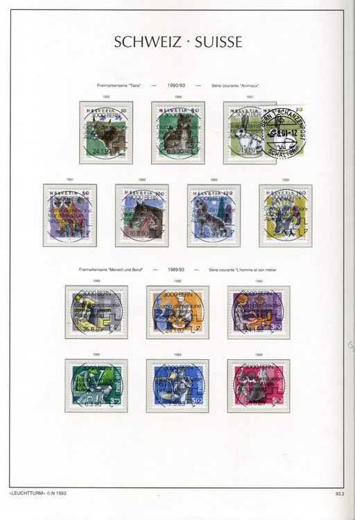 3 SUPERAUSGABEN DAUERMARKEN WERT FR. 99.- ET VOLL (Gebraucht) in Sarmenstorf für CHF 8 – mit ...