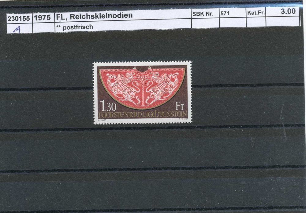 1975 Liechtenstein, Reichskleinodien (Neu (gemäss Beschreibung)) in Winterthur für CHF 1 – mit ...