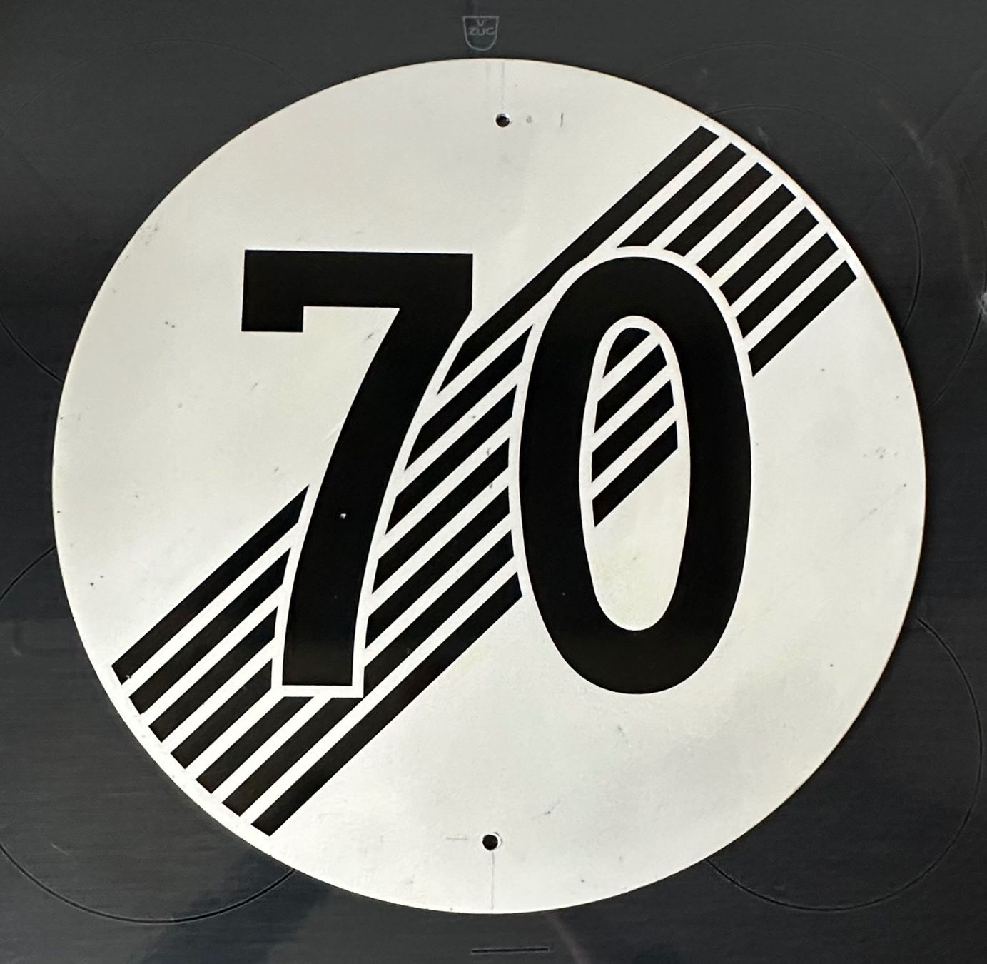 Verkehrstafel - Verkehrsschild ø 40 cm - Ende 70 km/h (Gebraucht) in ...