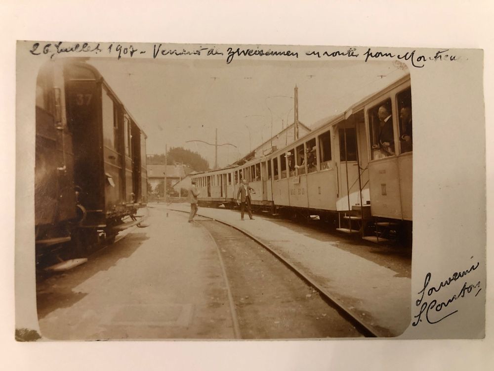 Foto Bahnhof Eisenbahn Zweisimmen um 1907 (Gebraucht) in Nunningen für ...