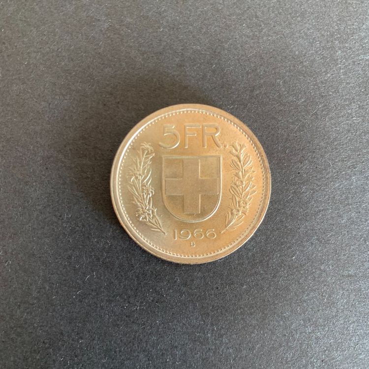 1966 Münze 5 Franken Silber (Gebraucht) in Eggersriet für CHF 8.9 – mit Lieferung auf Ricardo kaufen