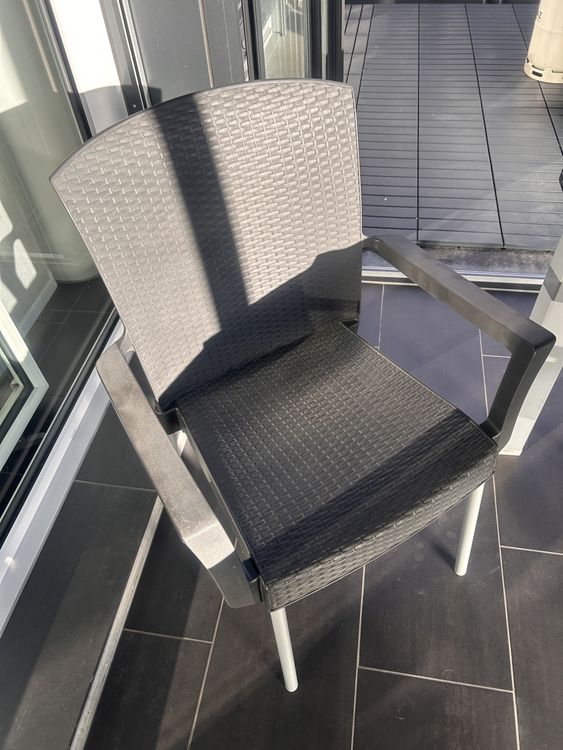Gartenstühle Stühle Tisch Garten , Rattanoptik, Anthrazit (Gebraucht) in Suhr für CHF 199.9 ...