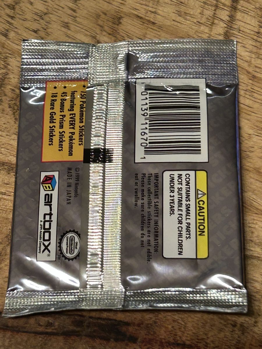 Paquet de stickers Pokémon vintage scellé - Série 1 ! (Neuf avec ...