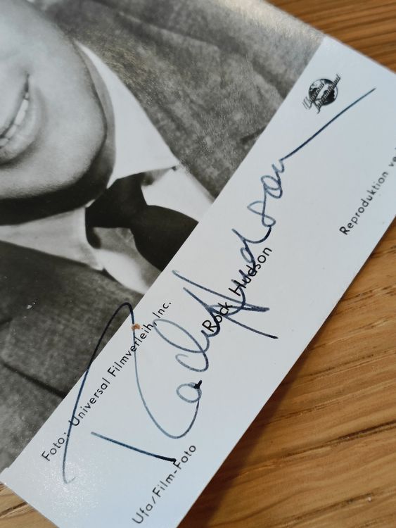 Original Autogramm Karte / Rock Hudson handsigniert! (Gebraucht) in ...