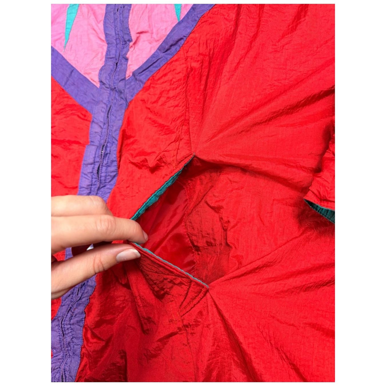 Veste de ski Vintage New York Girl rouge - L (Neuf (Voir description ...