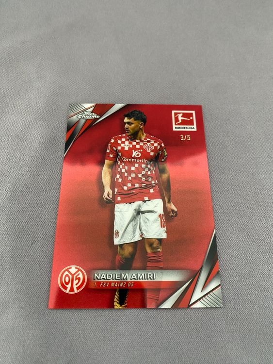 Topps Chrome Bundesliga Nadiem Amiri /5 Red FSV MAINZ 05 (Neu (gemäss ...
