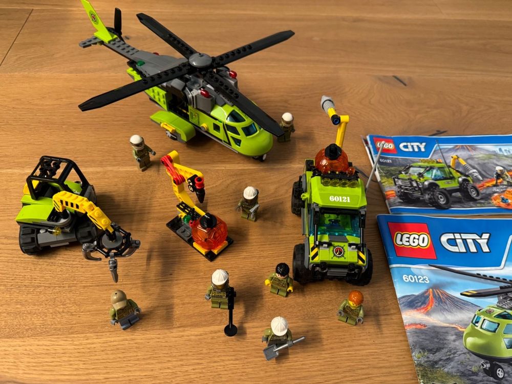 Lego City Vulkan Helikopter 60123 + 60120 | Kaufen auf Ricardo