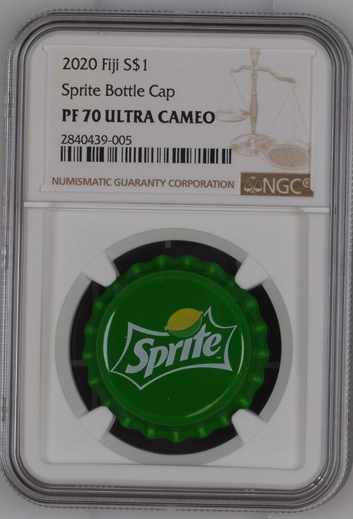 Sprite Silver Bottle Cap NGC PF70 (Neu (gemäss Beschreibung)) in ...