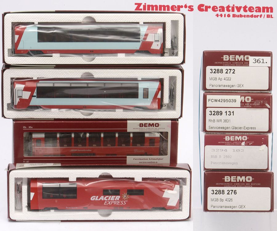 4 Bemo Glacier Express Wagen, OVP | Kaufen auf Ricardo