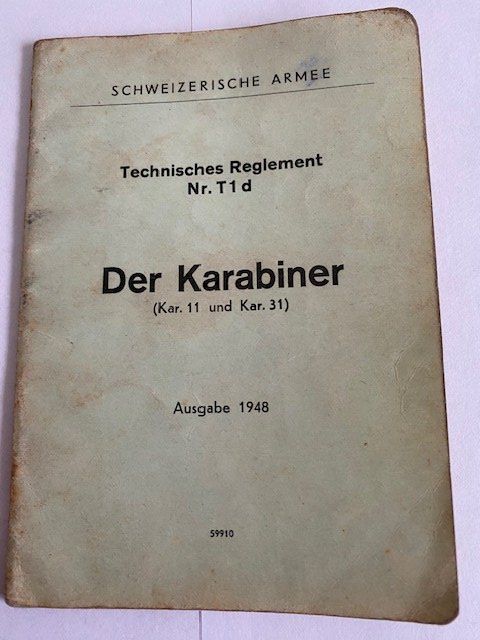 REGLEMENT "DER KARABINER " CH ARMEE (Gebraucht) in Chur für CHF 15 – mit Lieferung auf Ricardo ...