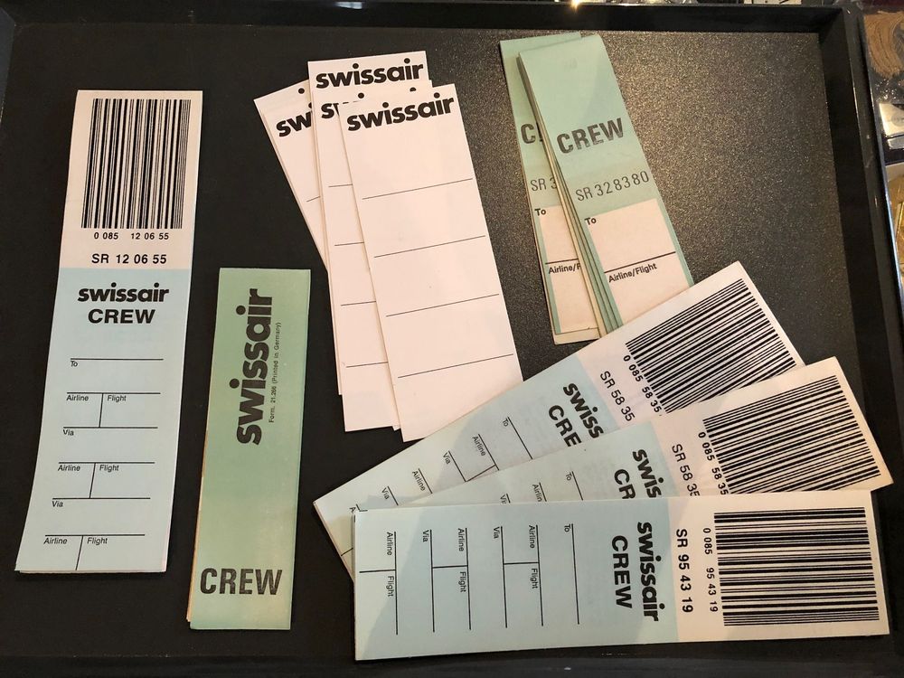 Selection of Swissair Crew labels | Kaufen auf Ricardo