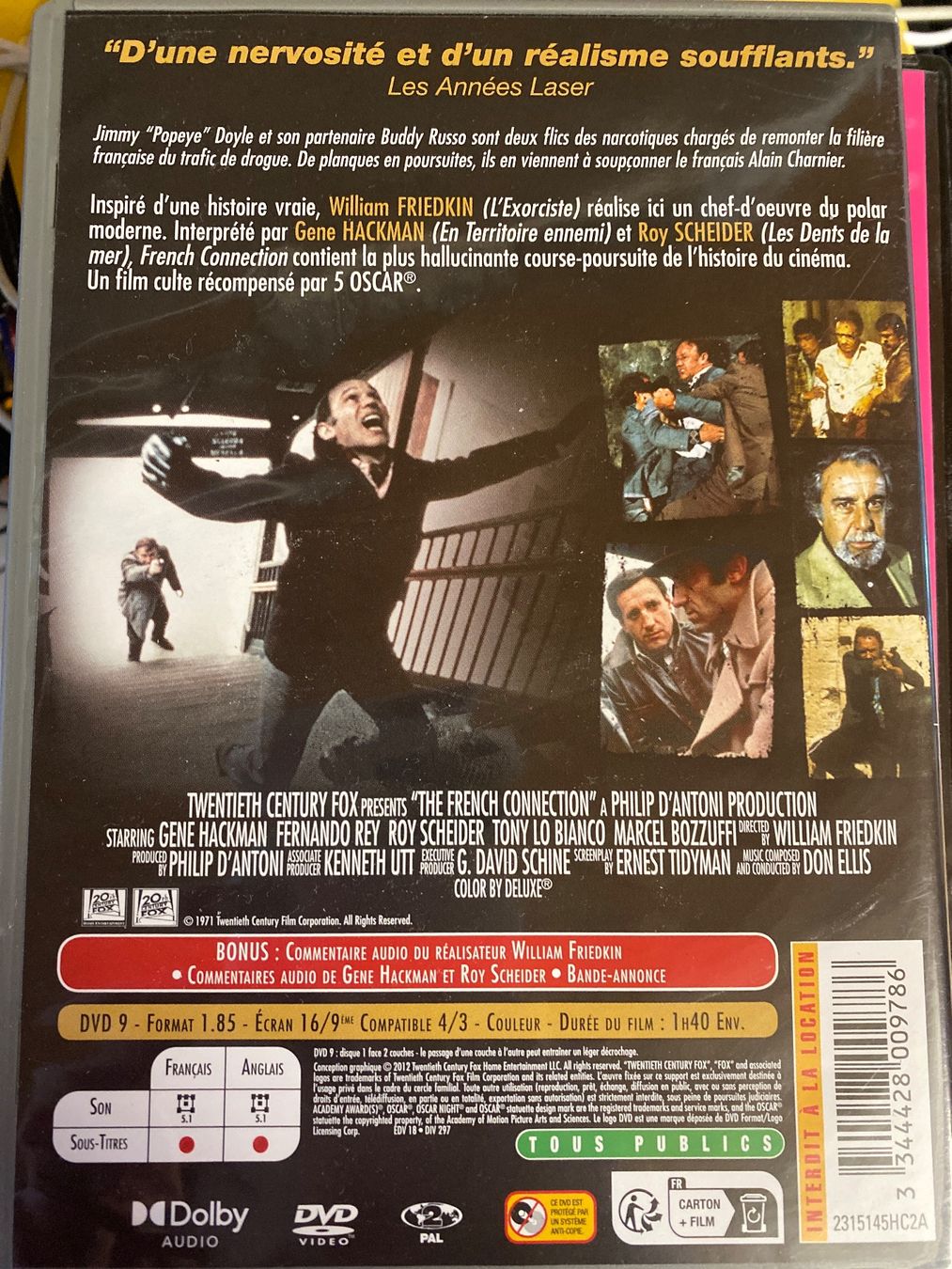 DVD - French Connection - 5 Oscars - GENE HACKMAN (D'occasion) à Le ...