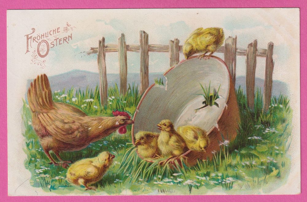 Prägekarte Fröhliche Ostern gel 1905 (Gebraucht) in Einsiedeln für CHF 3 – mit Lieferung auf ...