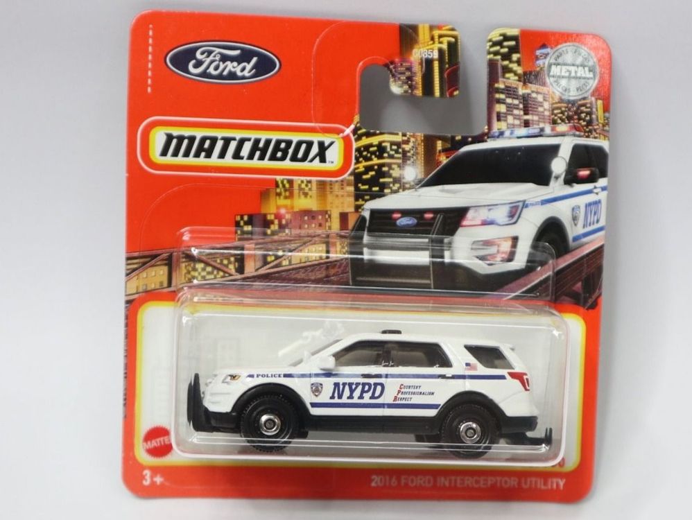 Matchbox NYPD '18 Ford Interceptor Utility Police New York (Neu und ...