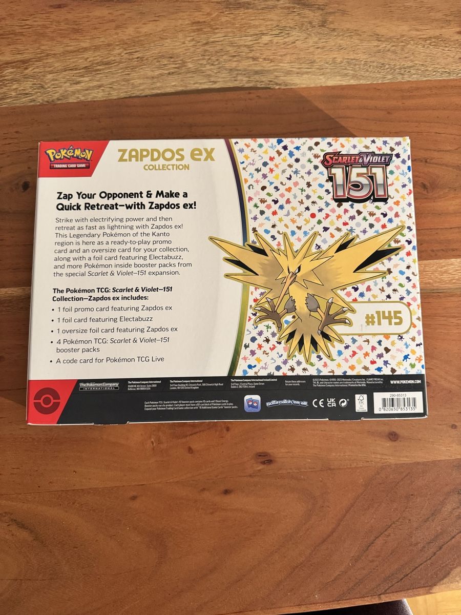 Pokemon 151 Zapdos Ex Collection English Neu + ungeöffnet! (Neu und ...