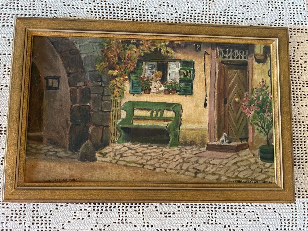 Gemälde "Die Lore am Tore" Heinrich Stösser signiert (Gebraucht) in ...