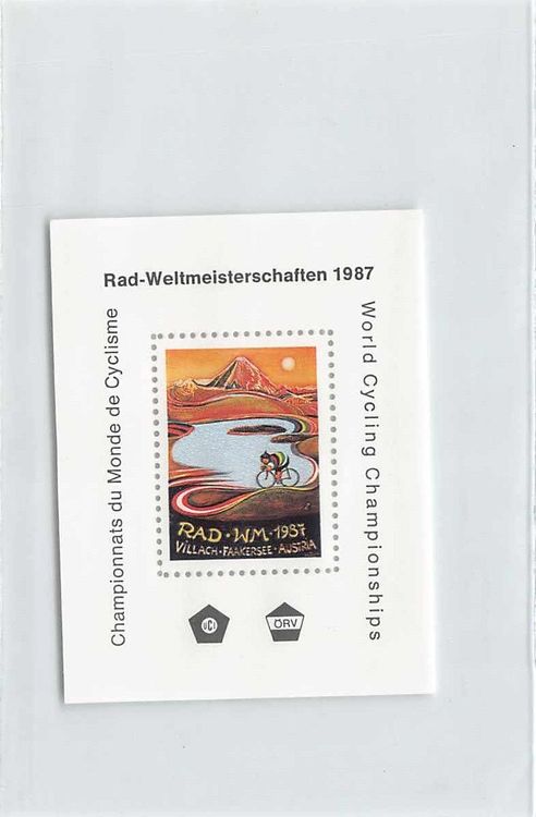 Souvenirblock RAD-WM 1987, ab 1.-- (Gebraucht) in Winterthur für CHF 1 – mit Lieferung auf ...