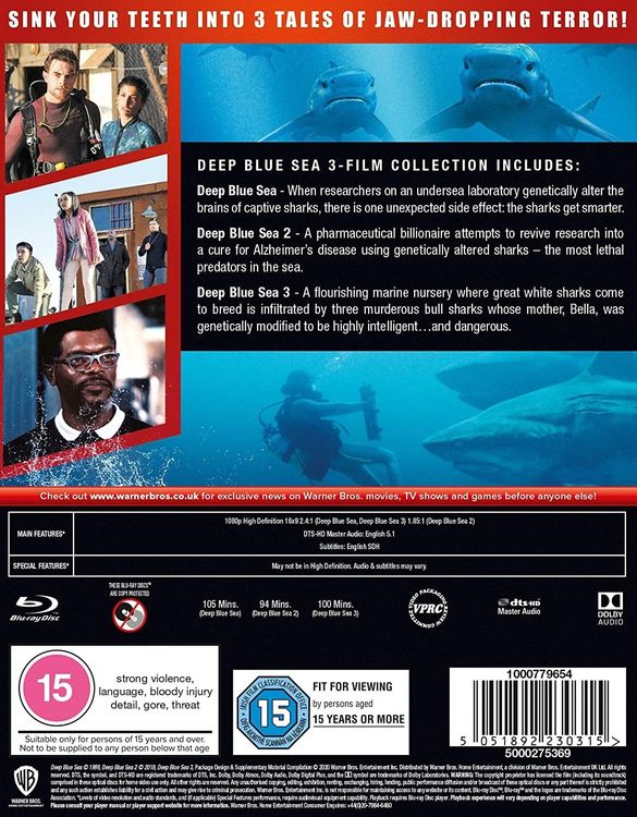 Deep Blue Sea 1-3 Collection [2020] [Region Free]! (Neu (gemäss ...