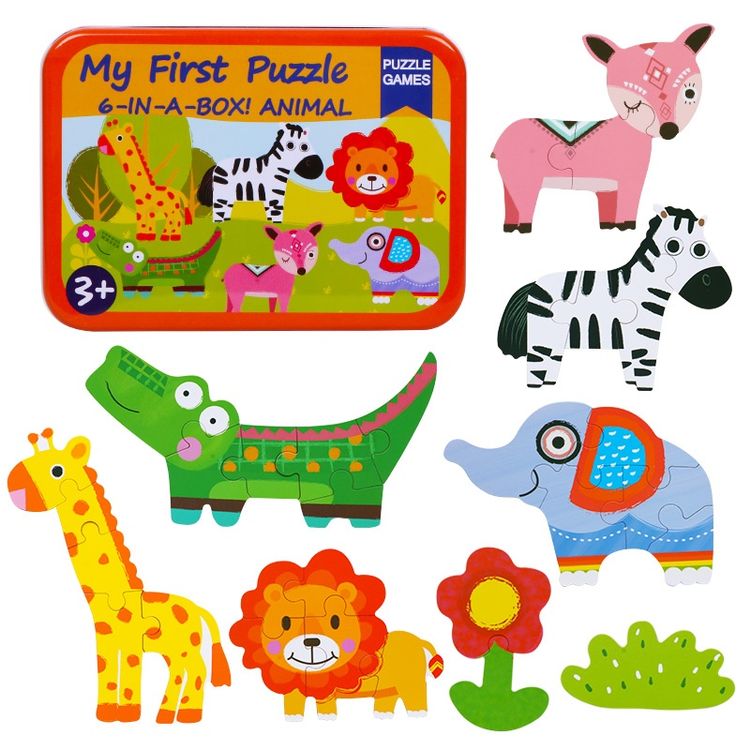 My First Puzzle - 6-in-a-Box- Animal Puzzle für Kinder ab 3+ (Neu und ...