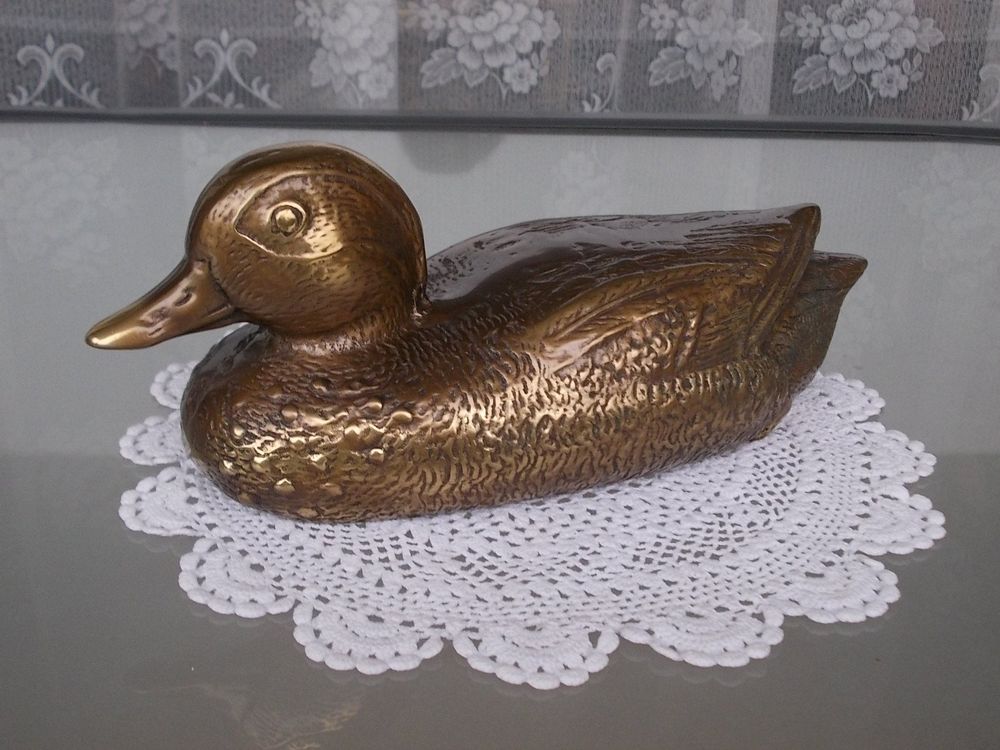29cm Bronze Skulptur Figur Wasservogel*Stockente*Ente 1755gr | Kaufen auf Ricardo