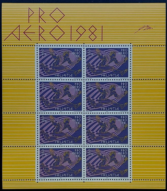 Pro Aero 1981 Bogen FO48 ** postfrisch (Neu (gemäss Beschreibung)) in Nuglar für CHF 15 – mit ...