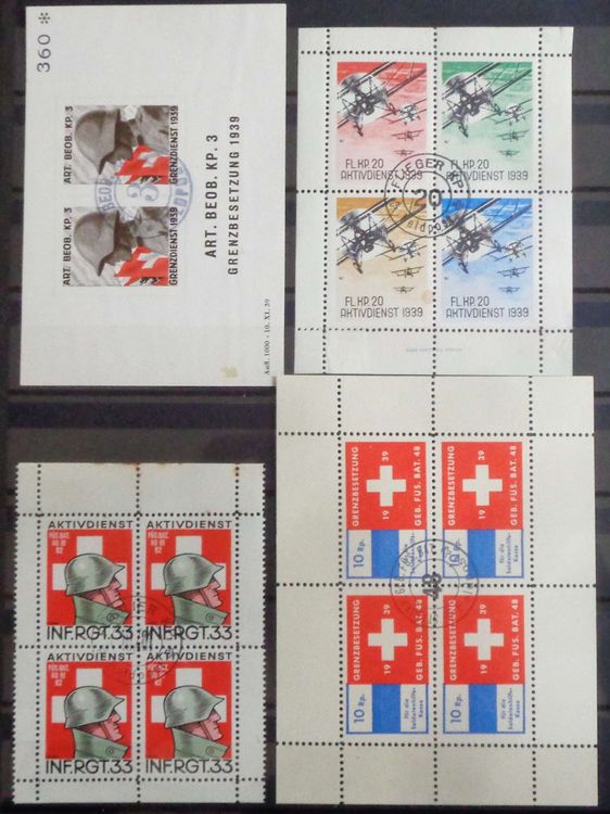 SOLDATENMARKEN: 4 gestempelte Blocks | Kaufen auf Ricardo