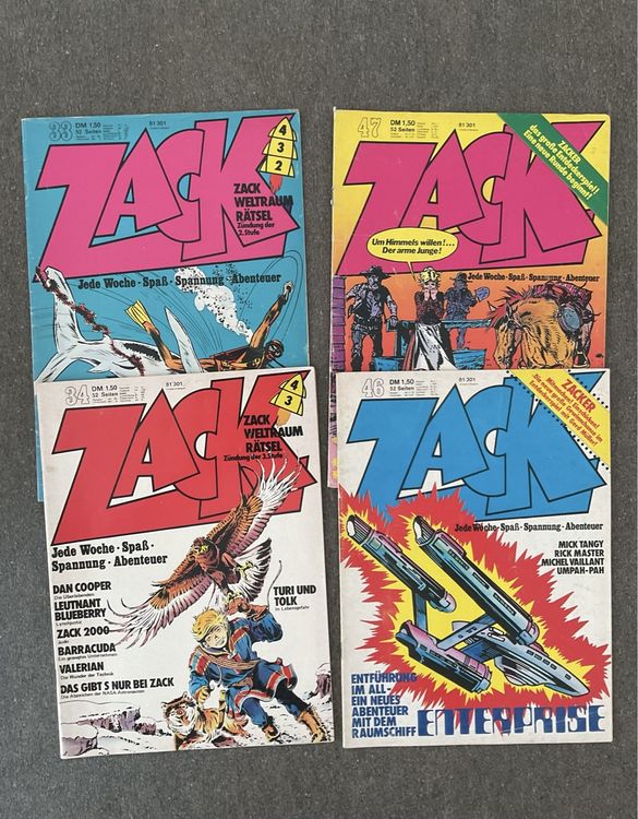 ZACK Comic-Hefte aus den 70er Jahren (Gebraucht) in Jegenstorf für CHF 4 – mit Lieferung auf ...