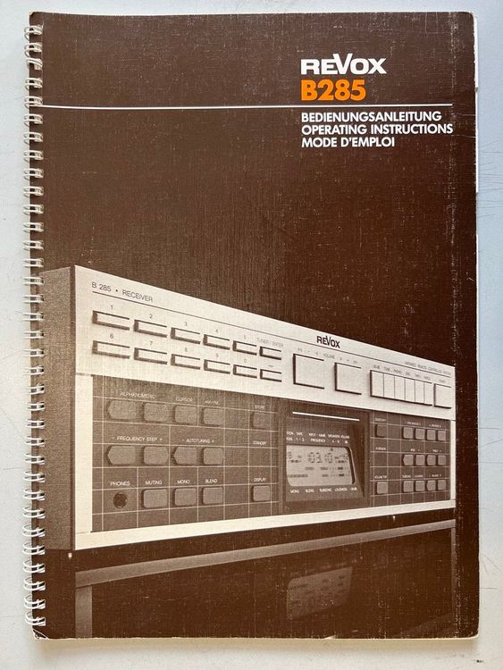 Revox B 285 Bedienungsanleitung | Kaufen auf Ricardo