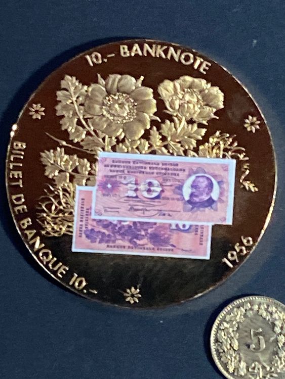 Medaille : CHF 10.- Banknote 1956 | Kaufen auf Ricardo