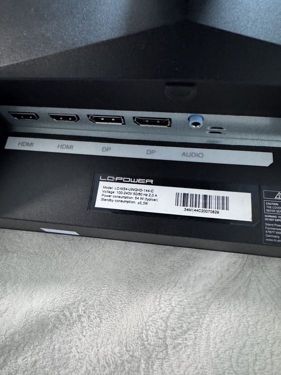 LC-Power Curved Gaming Monitor 34” – UWQHD – 144 Hz (Gebraucht) in ...