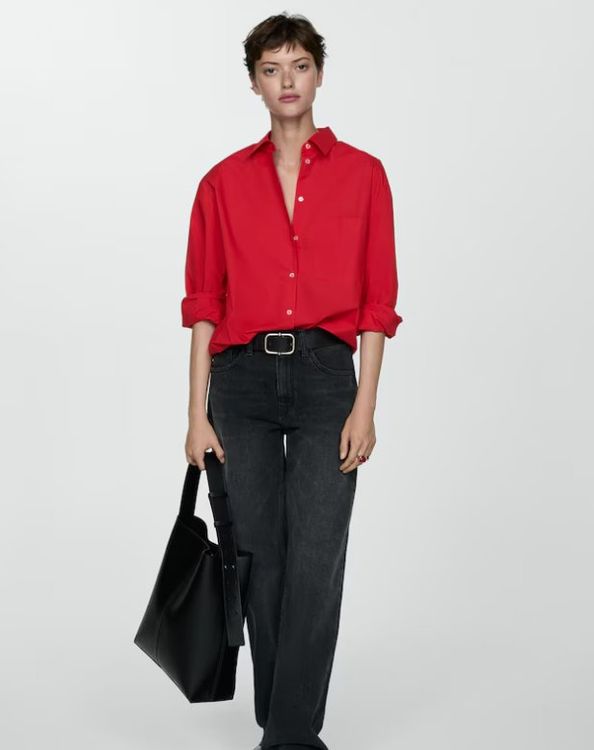 🤩MANGO KARO BLUSE ROT-SCHWARZ NEU & D&G P. (Neu (gemäss Beschreibung ...