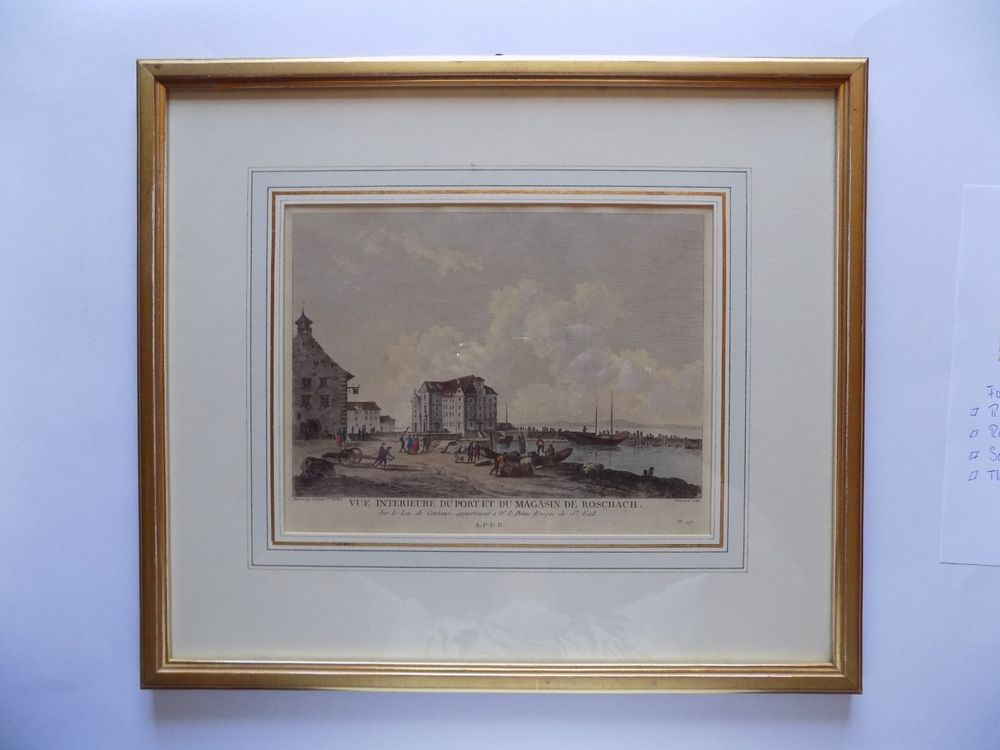 Rorschach kolorierter Kupferstich gerahmt (Gebraucht) in Risch für CHF 95 – mit Lieferung auf ...