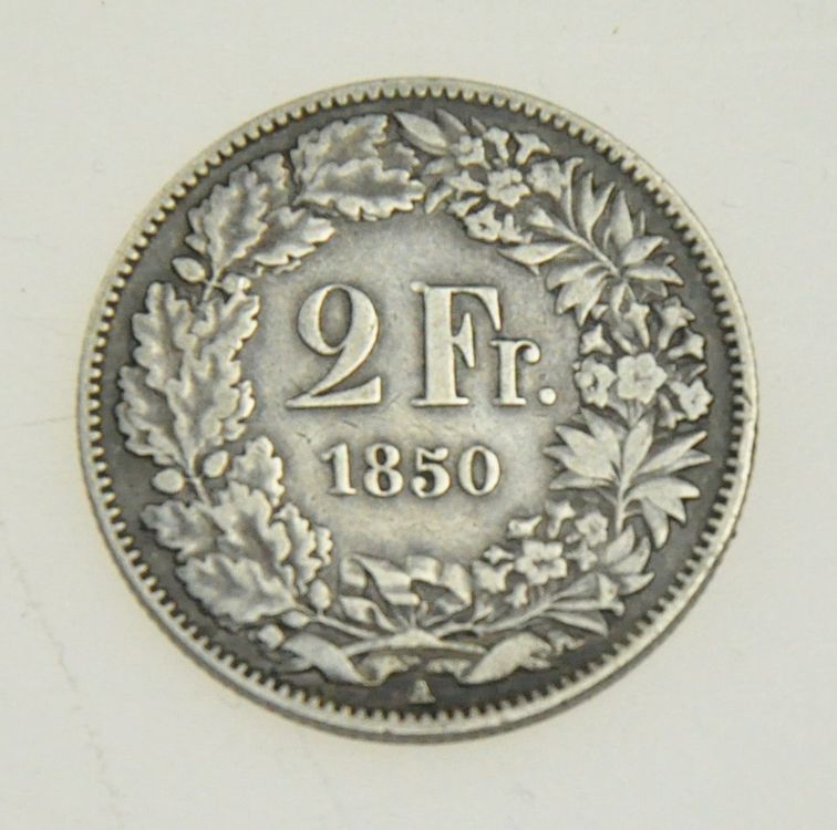Schweiz 2 Franken 1850 Sitz. Helvetia (Gebraucht) in Wettingen für CHF 261 – mit Lieferung auf ...