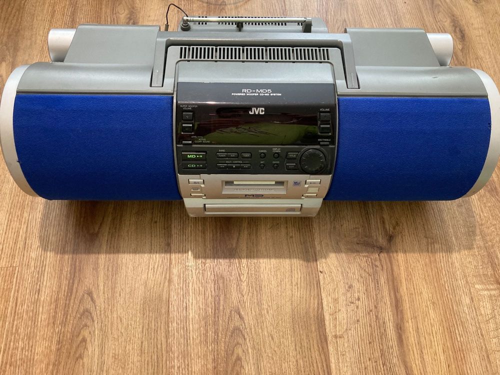 JVC RD-MD5 CD mini disc player boombox/stéréo portable (Defekt) in ...