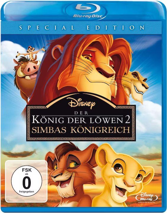 Disney KÖNIG DER LÖWEN 2 - Bluray Blu-Ray (Neu und originalverpackt) in ...