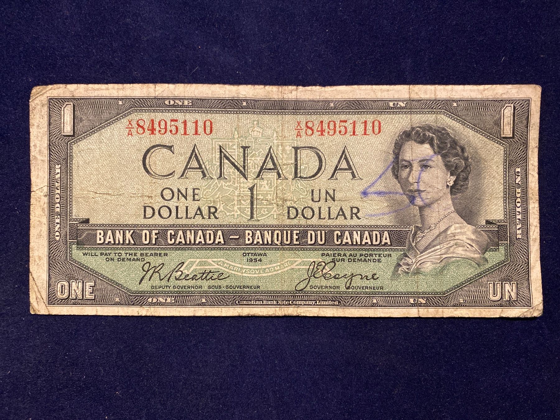 Canada 1 Dollar 1954 Canadian Bank Note Company (Gebraucht) in Naters ...