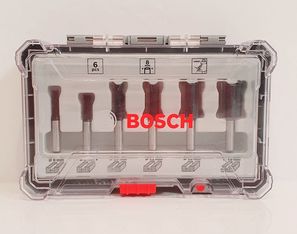 Bosch 6-teiliges Nutfräser-Set mit (Schaft 8mm)-2607017466 (Neu und ...
