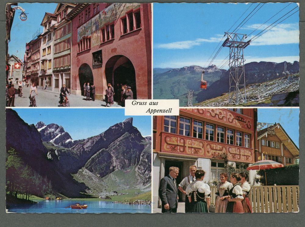 AK col Appenzell AI 4- fach-Mehrbildkarte ≈ 1970 (Gebraucht) in Basel für CHF 2 – mit Lieferung ...