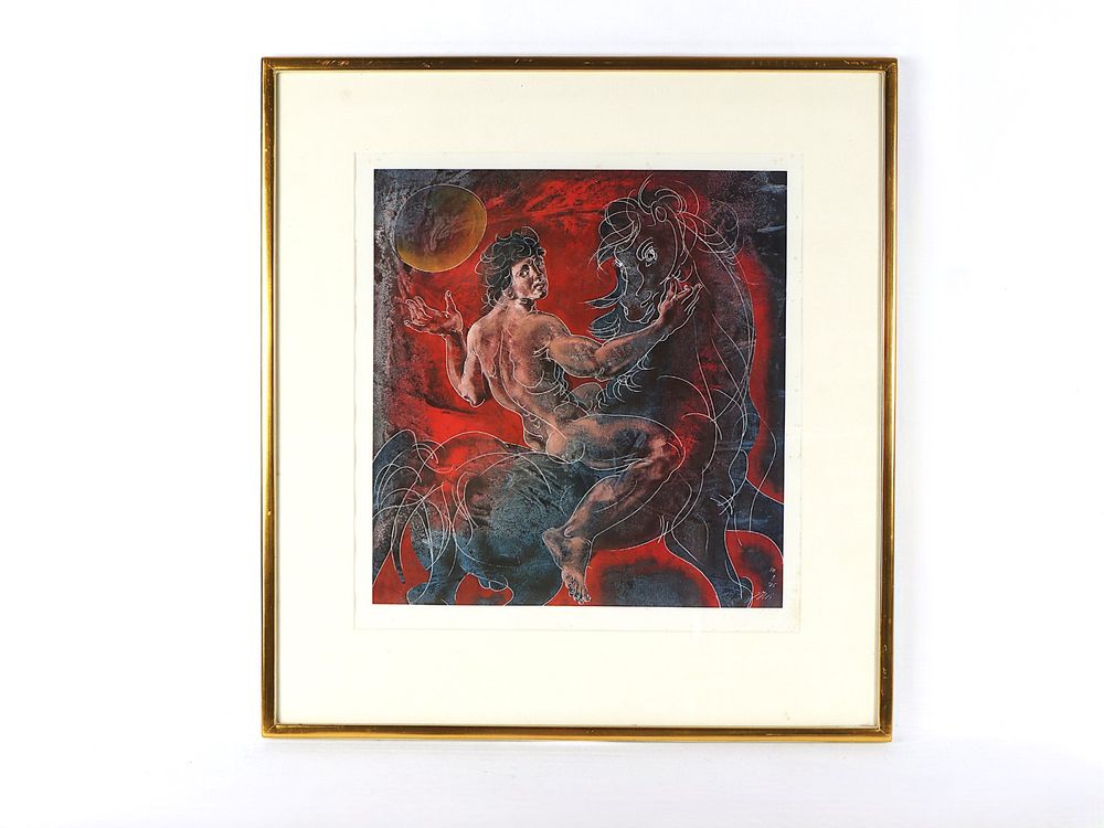 HANS ERNI Lithografie Mann auf Pferd (Gebraucht) in Steinen für CHF 160 – nur Abholung auf ...