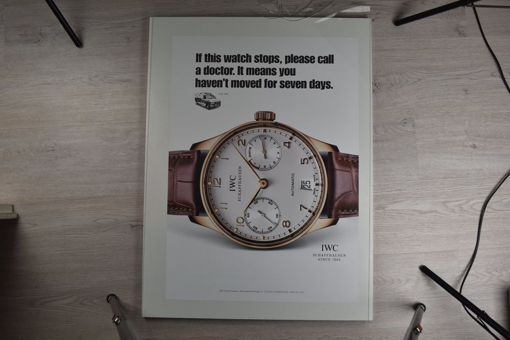 Original IWC Poster Reklame Flieger Chronograph Uhr rar! (Gebraucht) in ...