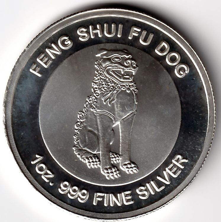 1 oz Silber Feng Shui Fu Dog BU/stgl (Neu (gemäss Beschreibung)) in ...