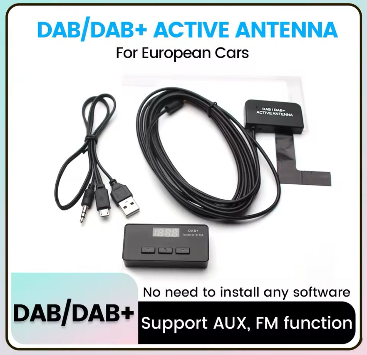 DAB+ Radio Adapter als FM Transmitter, AUX oder USB (Neu und ...