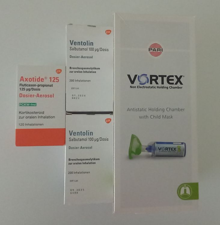 Vortex Inhalation mit Ventolin und Axotide (Neu und originalverpackt ...