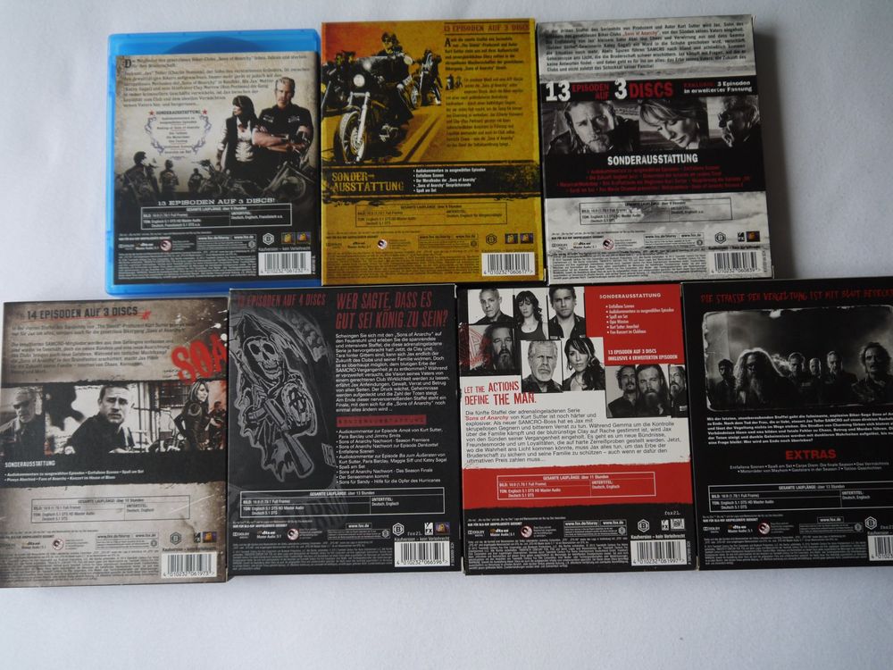 SONS OF ANARCHY 1-7 Die Komplette Serie Blu Ray (Gebraucht) in Hagendorn für CHF 49 – mit ...