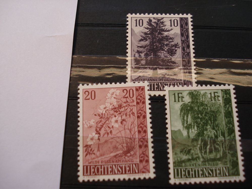 Satz Liechtenstein 1957, ** Heimische Bäume (Gebraucht) in Niederwil AG für CHF 1 – mit ...
