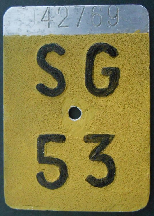 Velonummer St. Gallen SG 53 | Kaufen auf Ricardo